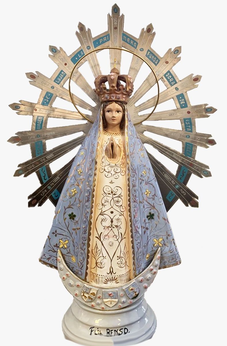 Pilar recibe a la Virgen de Luján que acompañó a los soldados en Malvinas