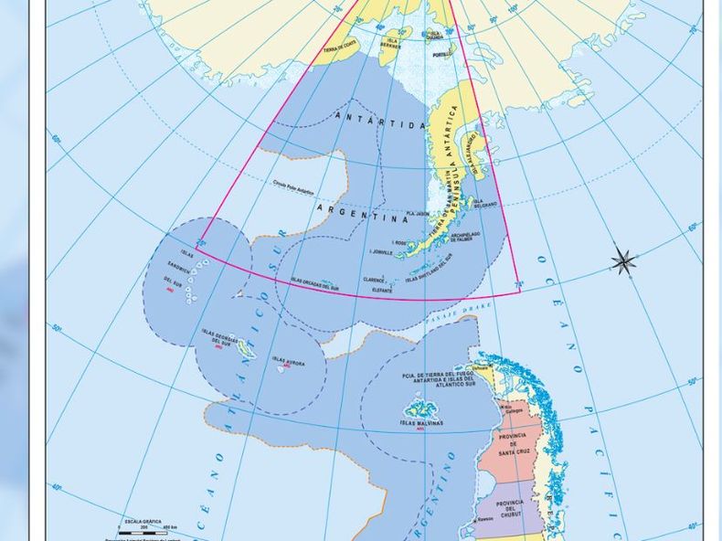 ¡nuevo Mapa Bicontinental De Argentina