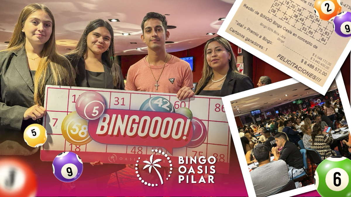 Dupla millonaria en Bingo Oasis Pilar