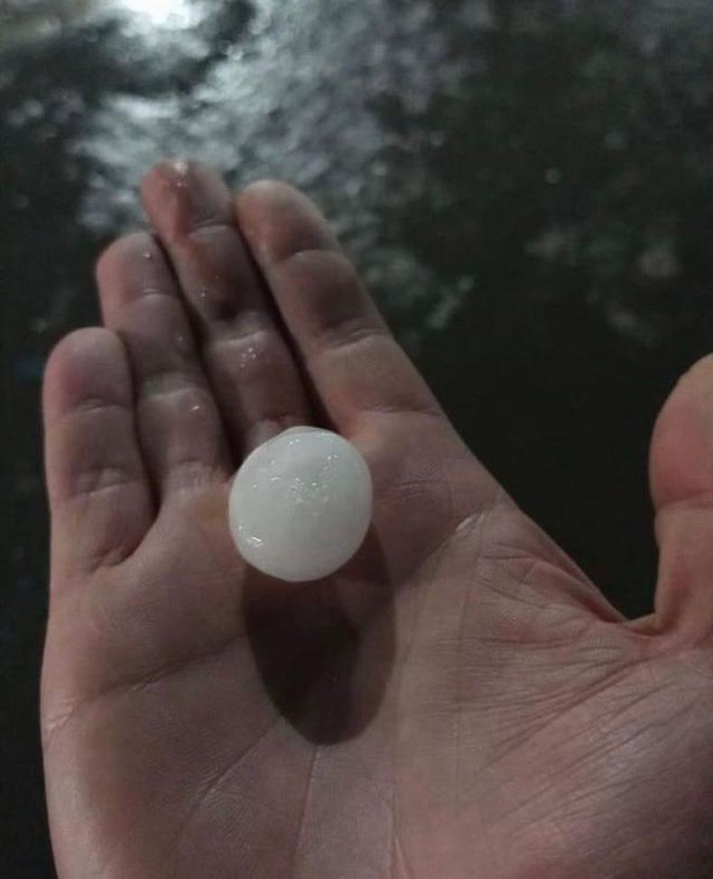 Como un Bon o Bon: el impresionante granizo que cayó en Pilar