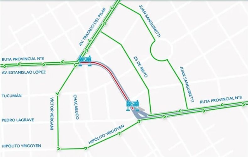 Comienzan las obras en un tramo clave de la ruta 8