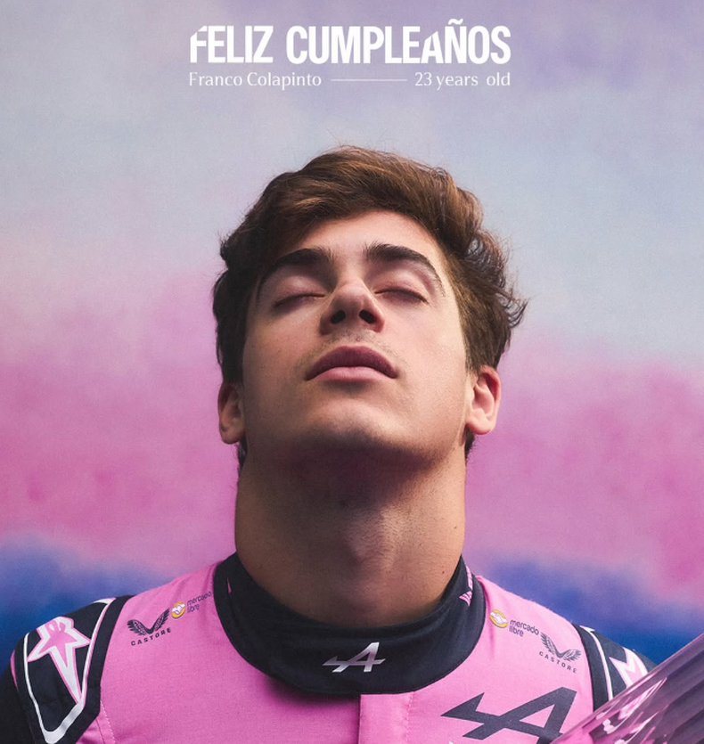 Franco Colapinto cumple 23 años en su mejor momento en la Fórmula 1