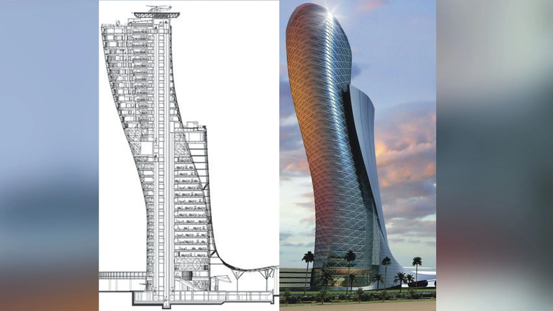 Capital Gate: el edificio más inclinado del mundo